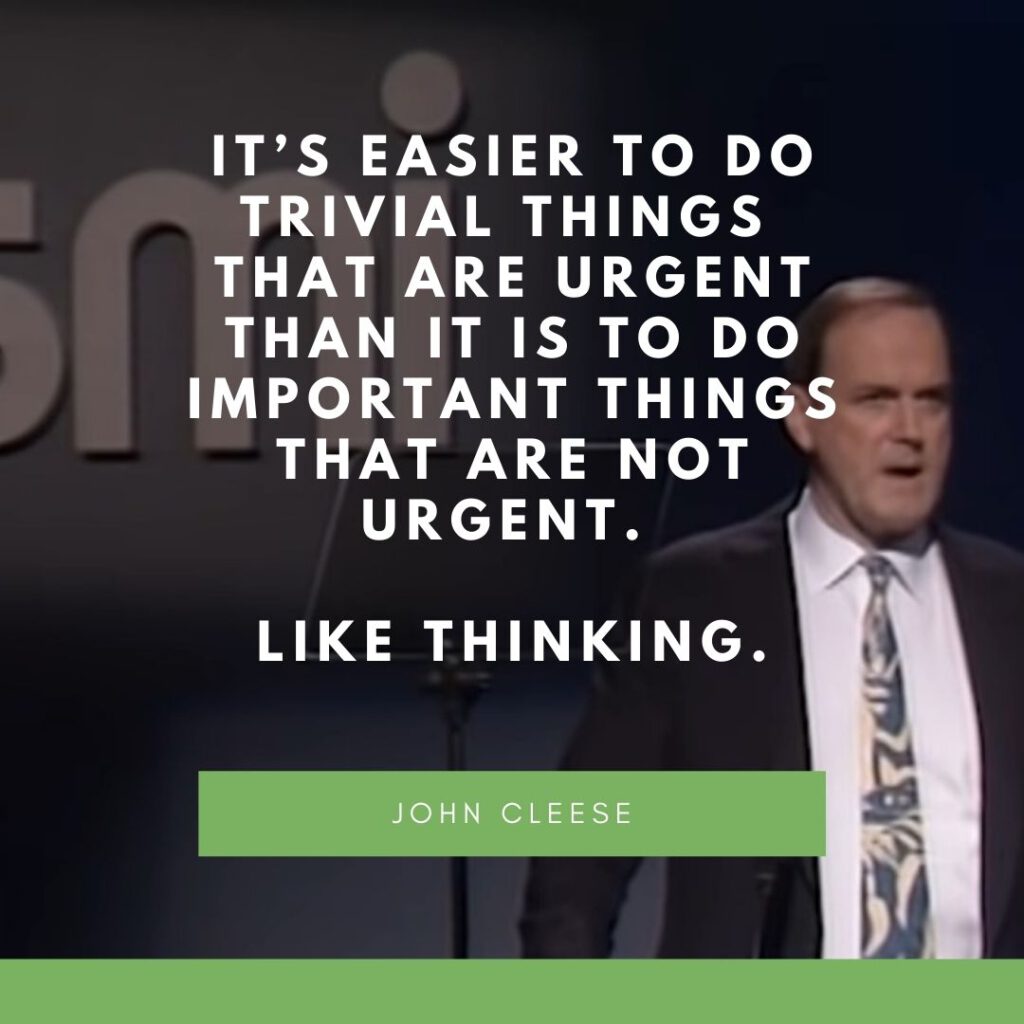 Thinking: Important? Urgent? Important and Urgent? - Show Your Work!